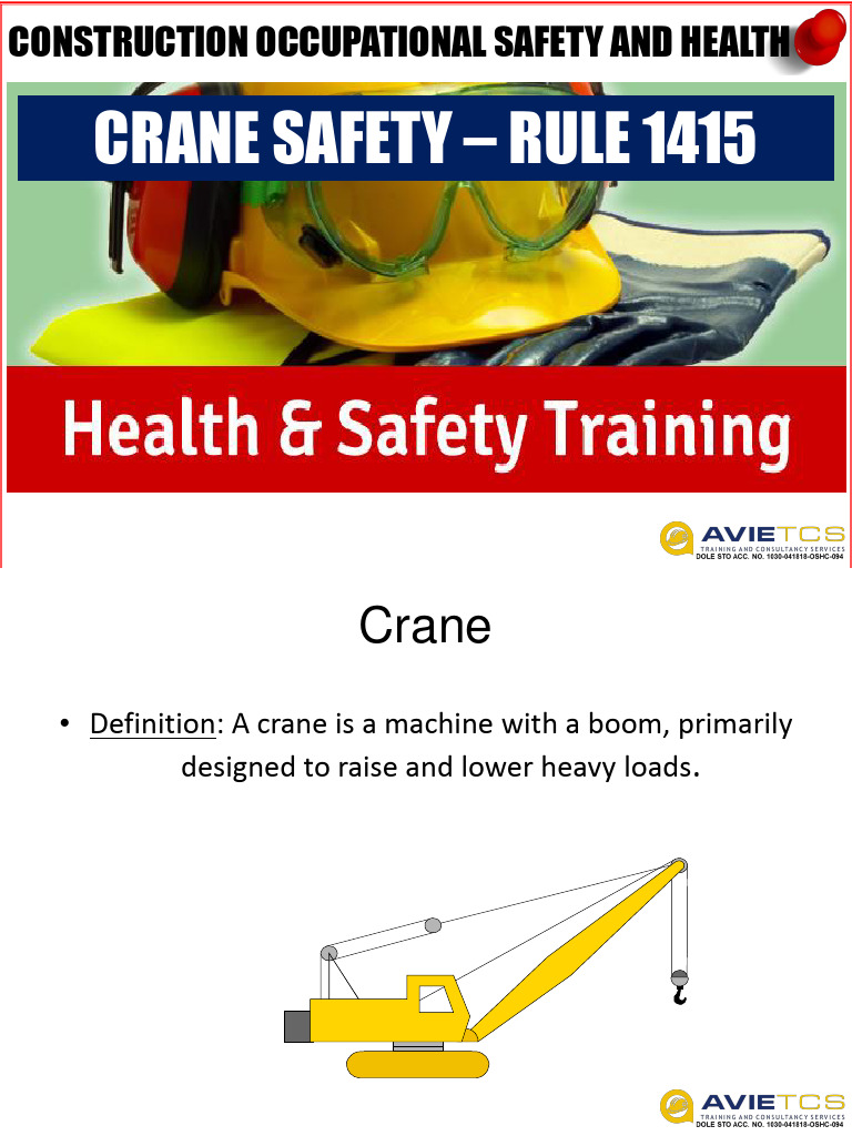 1COSH Crane Safety | PDF