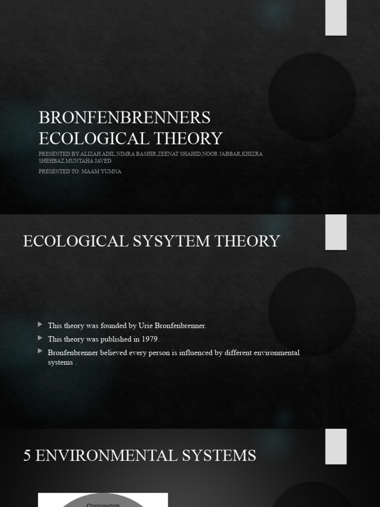 Bronfenbrenners Ecological Theory | Download Free PDF | Ecosystem ...