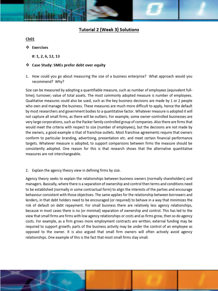 Tutorial 2 Solutions | PDF | Capital Structure | Franchising