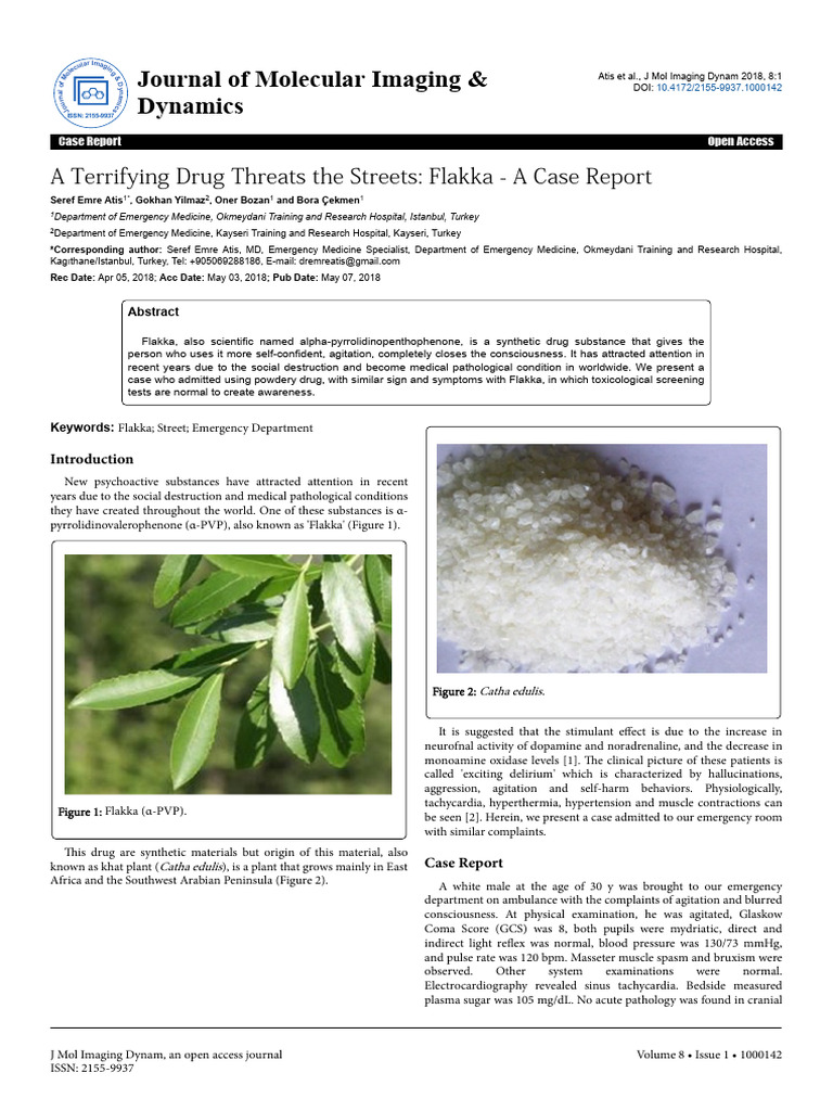 A Terrifying Drug Threats The Streets Flakka A Case Report 2155 9937 ...