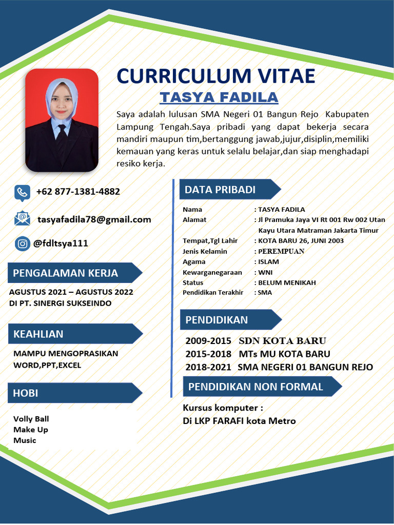 CV Tasya | PDF