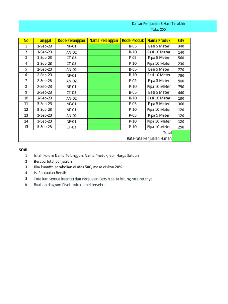 Soal Tes Admin | PDF