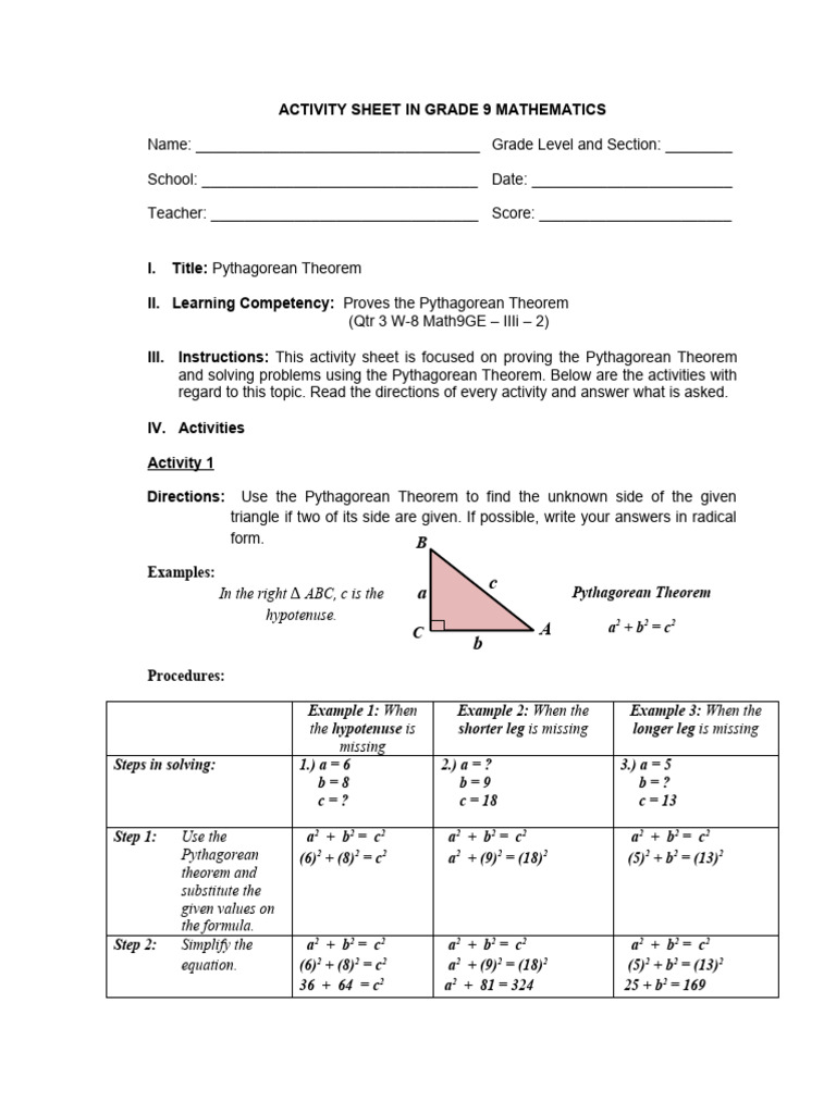 Las Math G9 Q3 4 | PDF