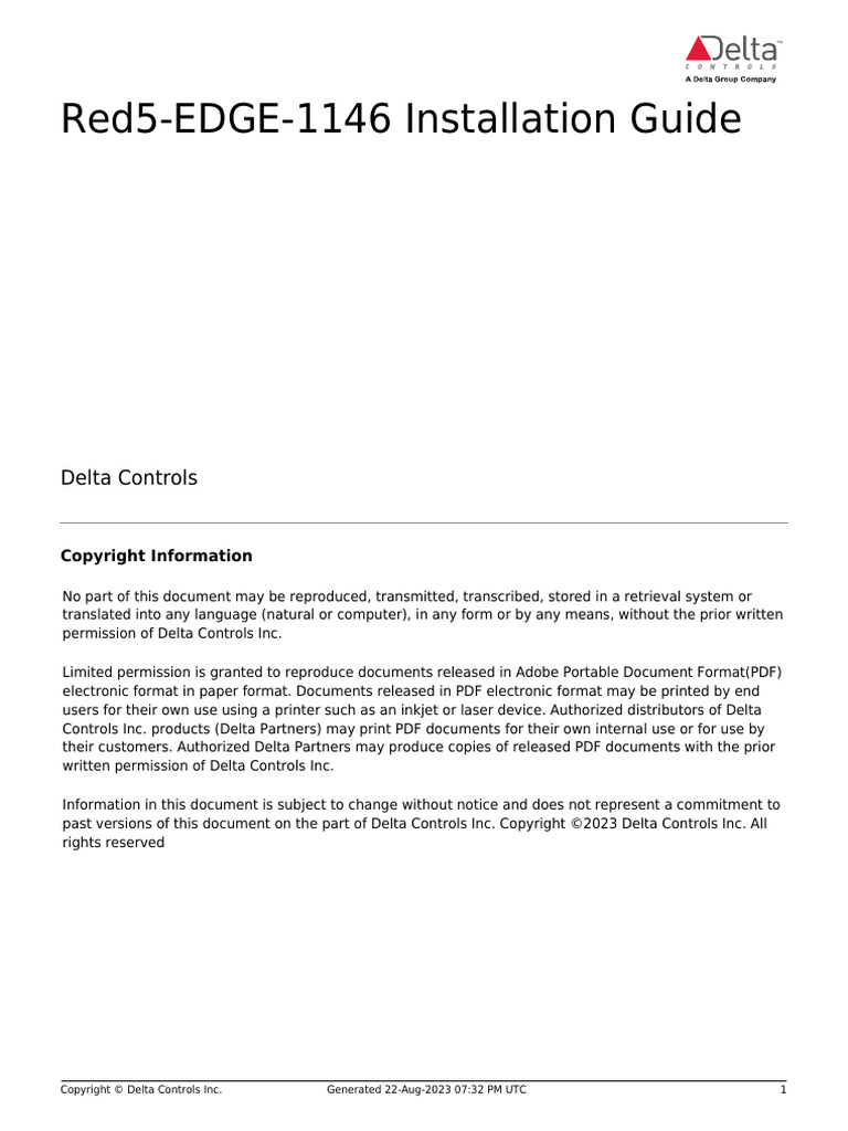 Red5-EDGE-1146 Installation Guide | PDF