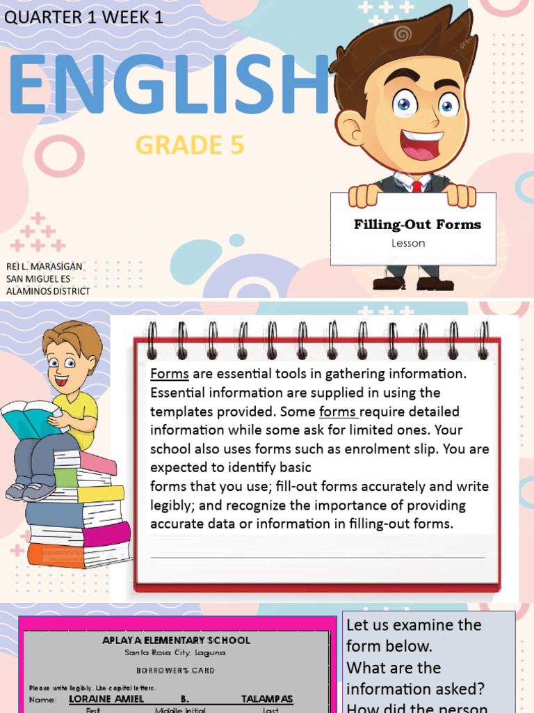 English 5 Q1 Week 1 SLM PPT 1 | PDF | Cash | Learning