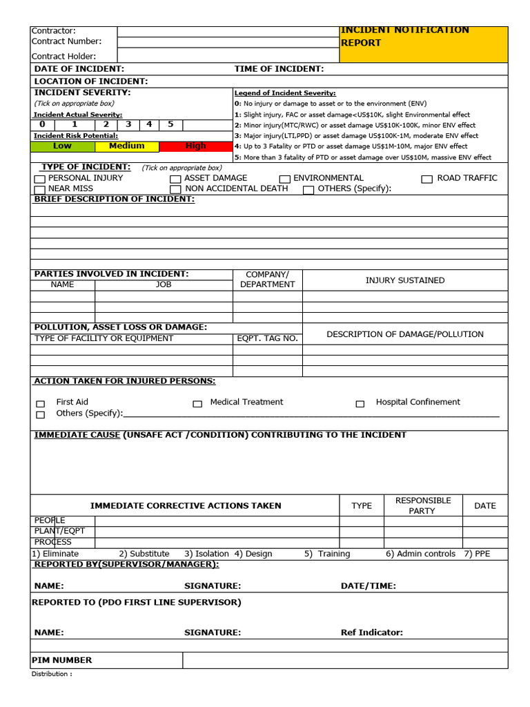 Template - Initial Notification Form 2018 | PDF | Law