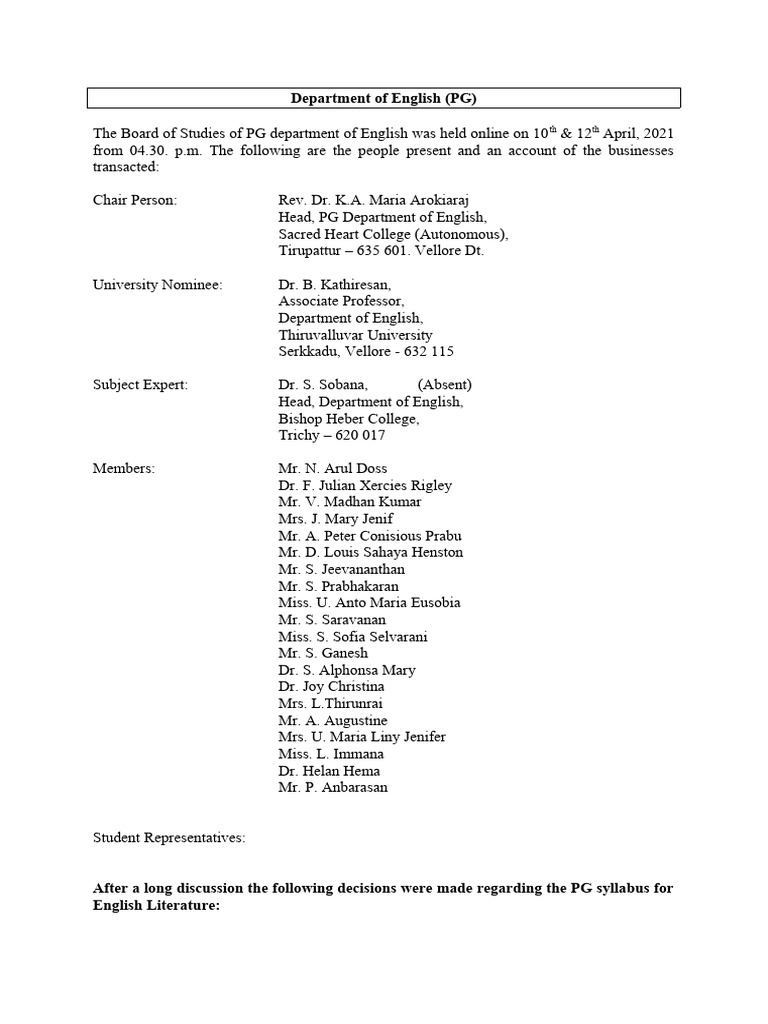 PG - Complete Syllabus in Order 19.04.2021 | Download Free PDF ...