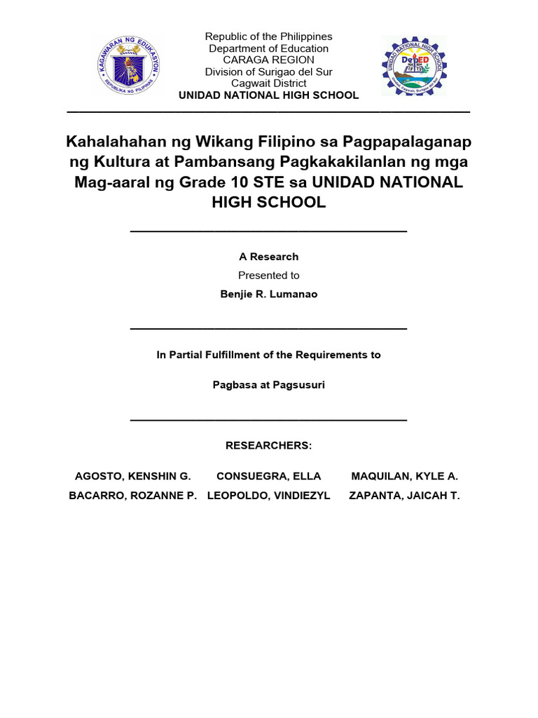 Pagbasa Research Chapter 1 | PDF