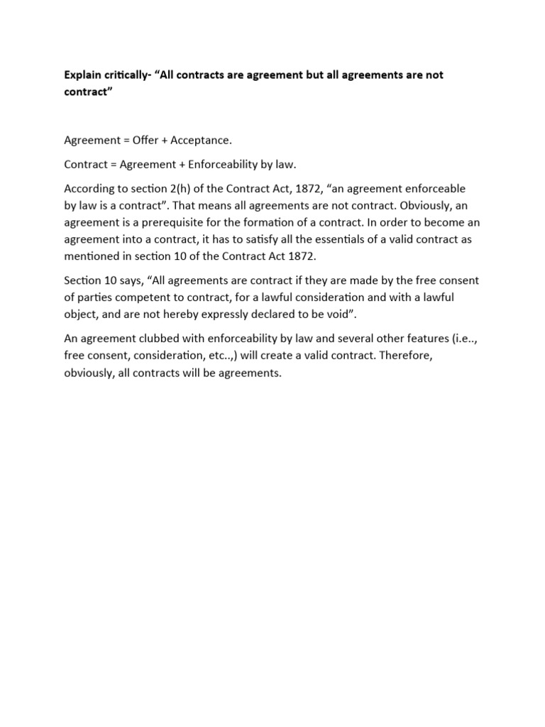 All Contracts Are Agreement | PDF | Law