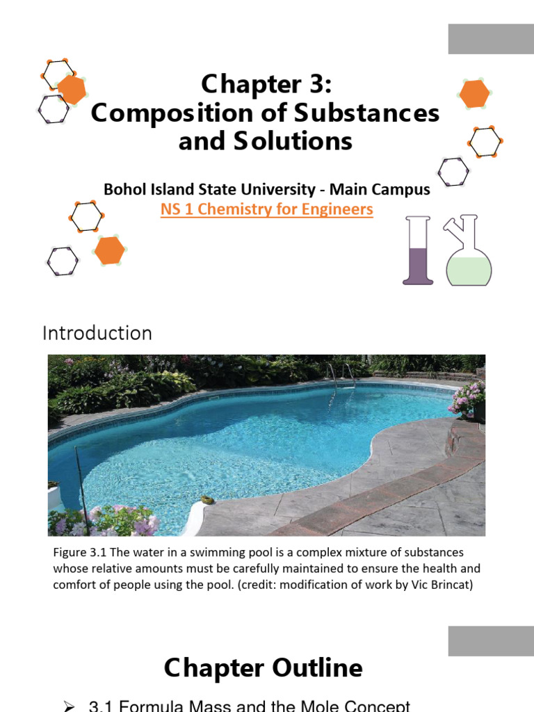 Chap 3 Composition of Substance and Solution | PDF | Mole (Unit ...