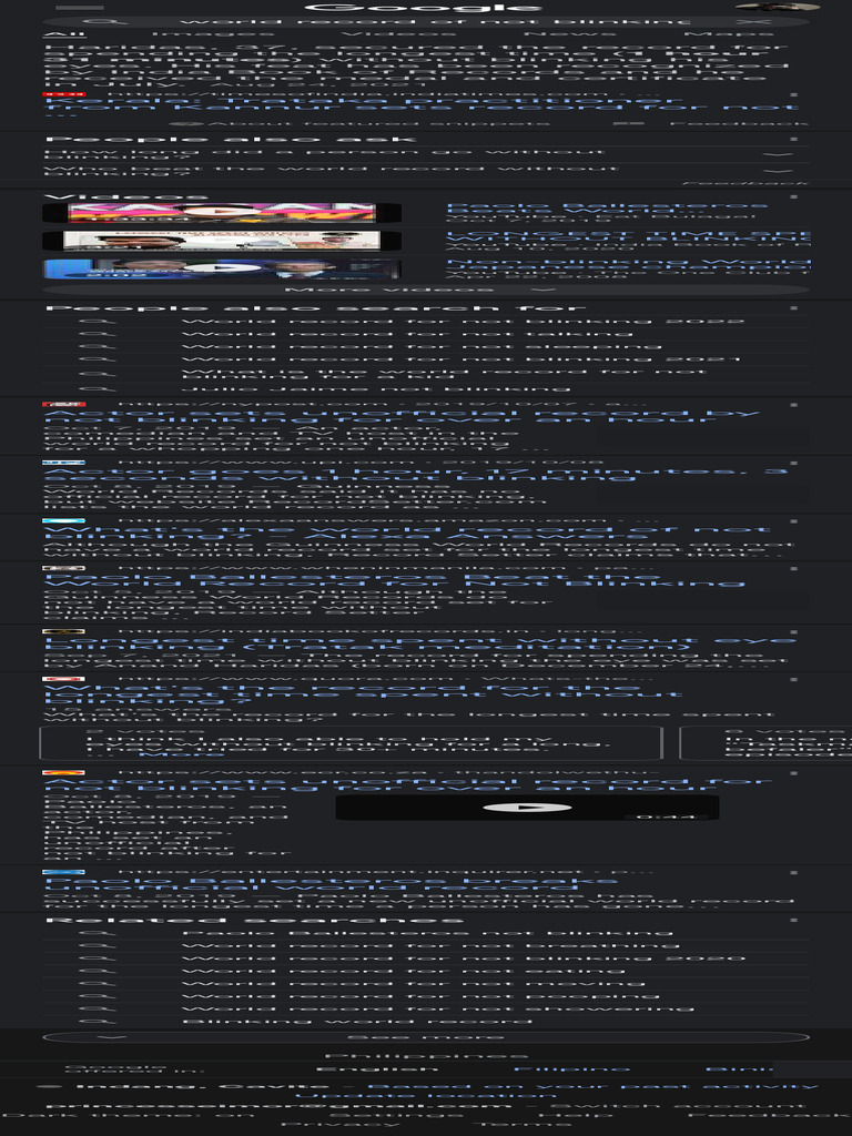 Longest Non-Blinking Record | PDF