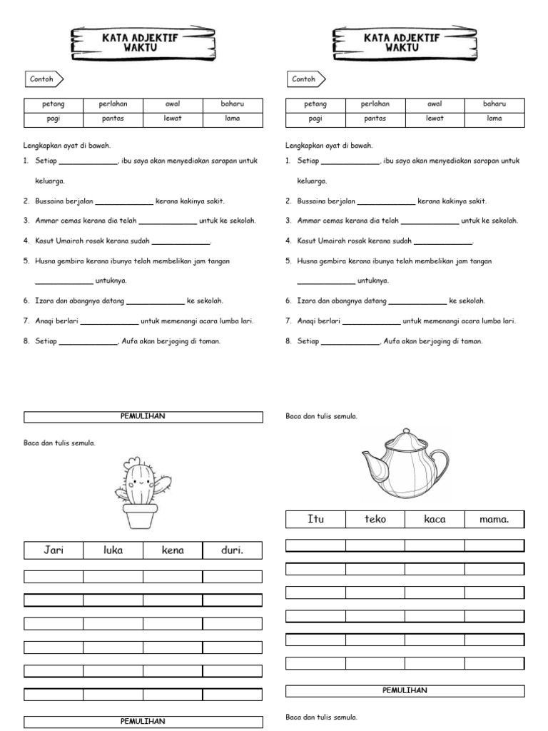 BM Kata Adjektif Waktu | PDF