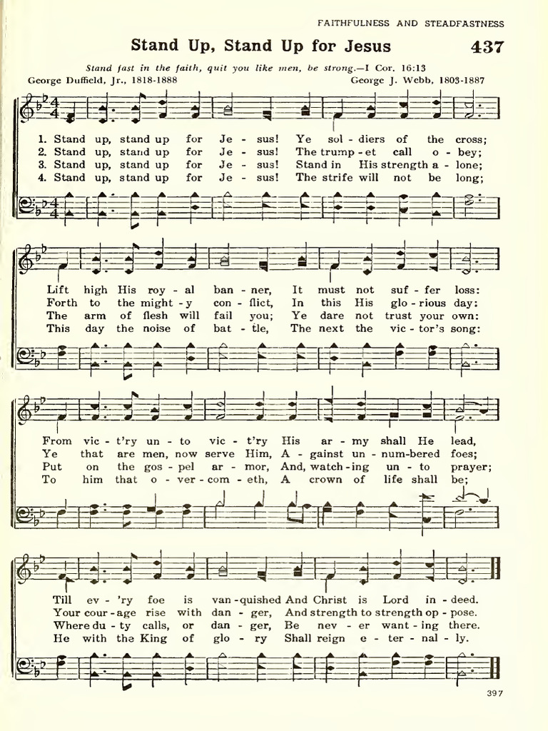 Stand Up for Jesus Hymn Lyrics | PDF