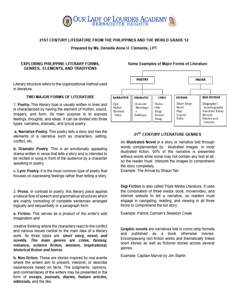 2ND Topic (Philippine Literary Forms | PDF