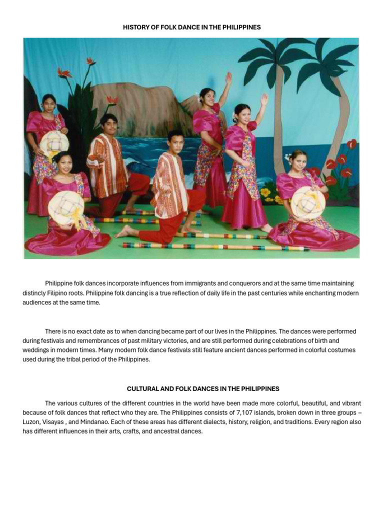 HISTORY OF FOLK DANCE IN THE PHILIPPINES | PDF | Philippines