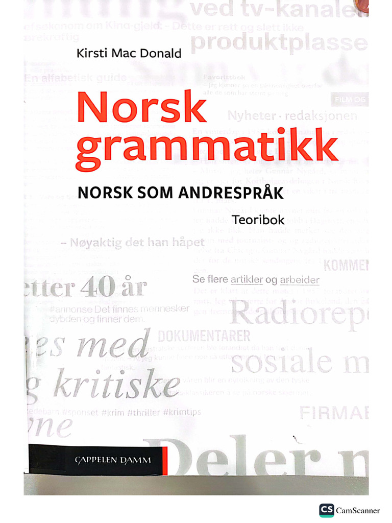Norsk Grammatikk Teoribok | PDF
