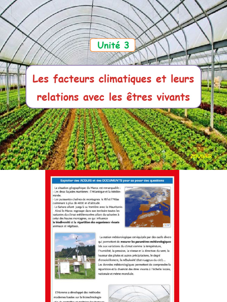 Influence des facteurs climatiques sur la vie | PDF | Sciences et ...