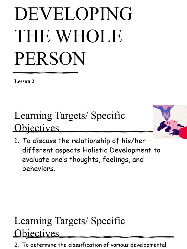 Lesson 2 Developing The Whole Person | PDF | Emotions | Thought