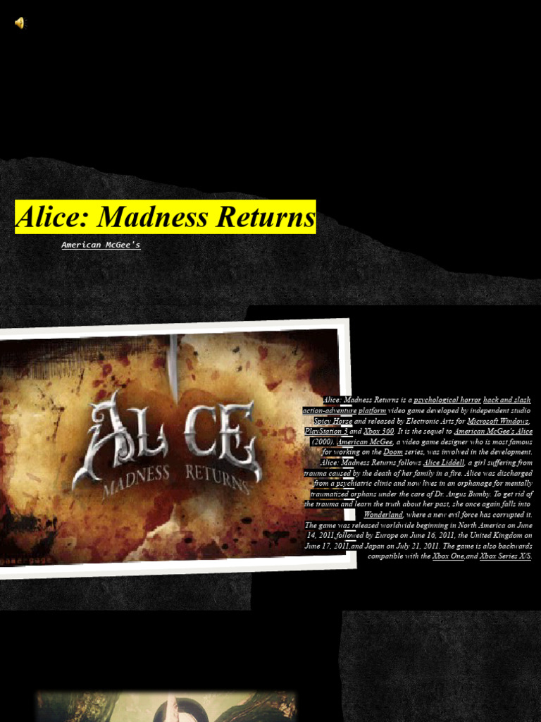 Alice: Madness Returns Overview | PDF