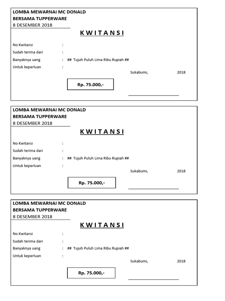 Kuitansi Word | PDF