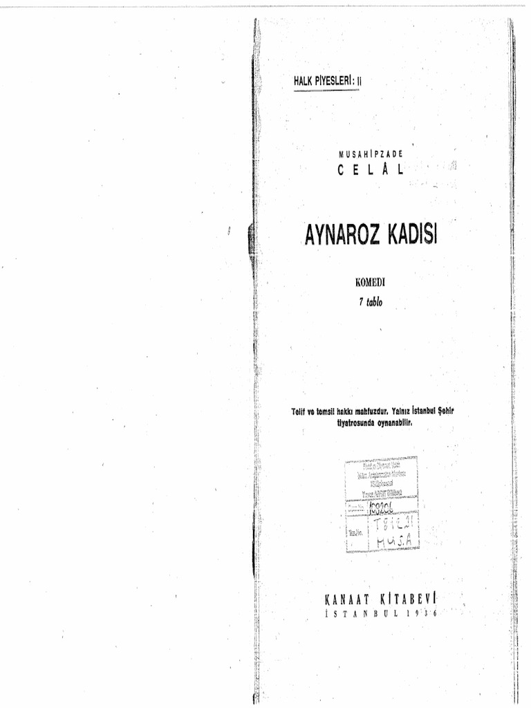 Aynaroz_Kadisi_Komedi-7.Tablo-Musahipzade_Celal-1936-84s | PDF