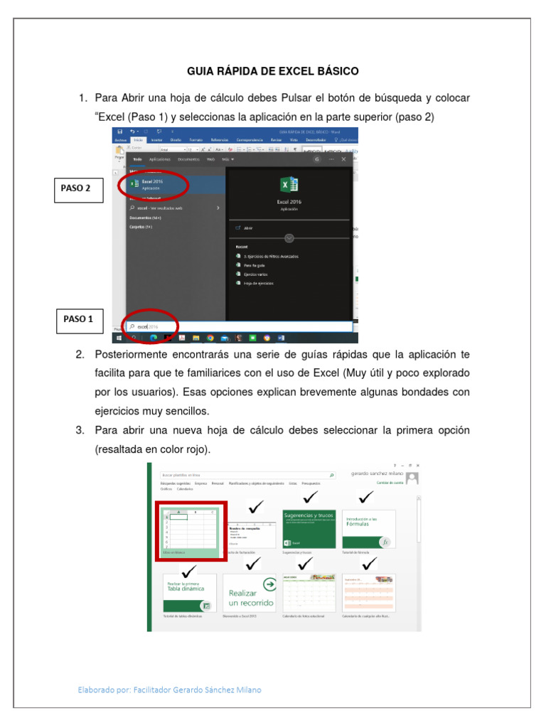 Guia Rápida de Excel Básico | PDF