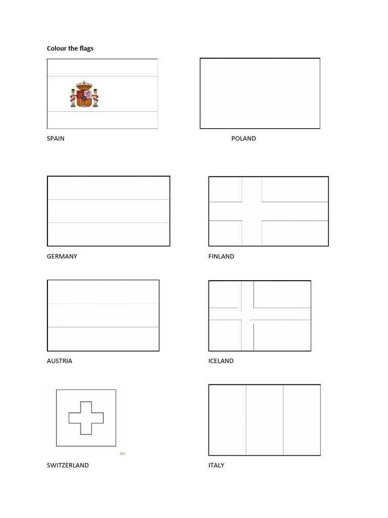 Colour The Flags | PDF