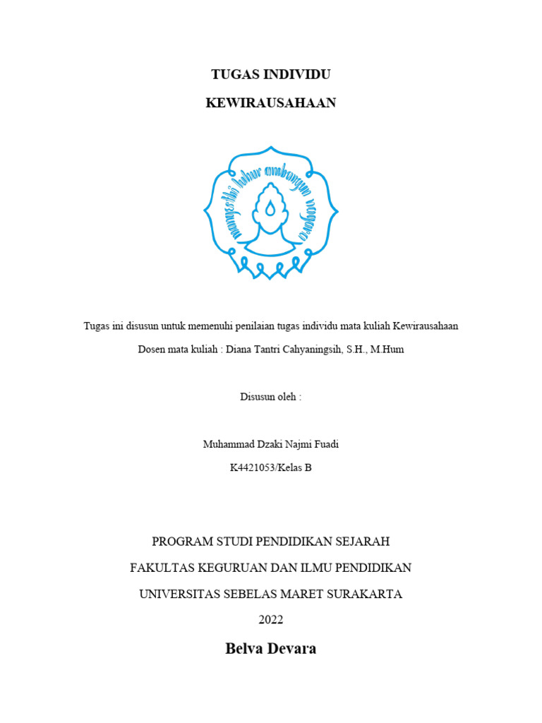 Muhammad Dzaki Najmi Fuadi - K4421053 - Kelas B - KWU | PDF