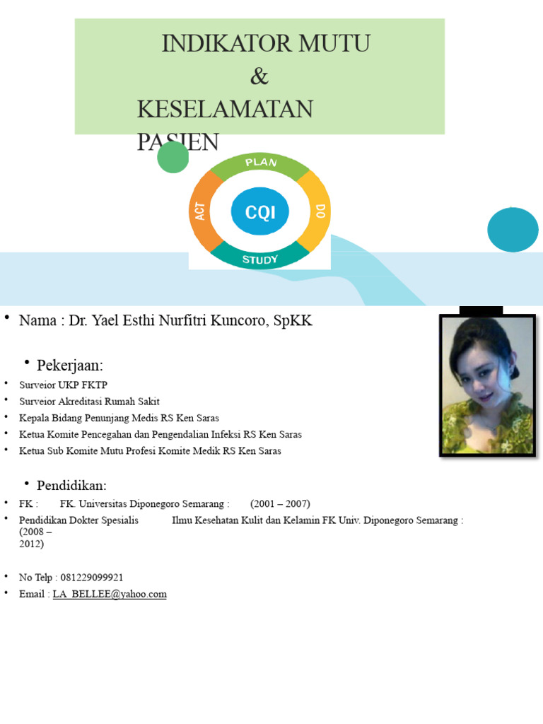 INDIKATOR MUTU & KESELAMATAN PASIEN Ella | PDF