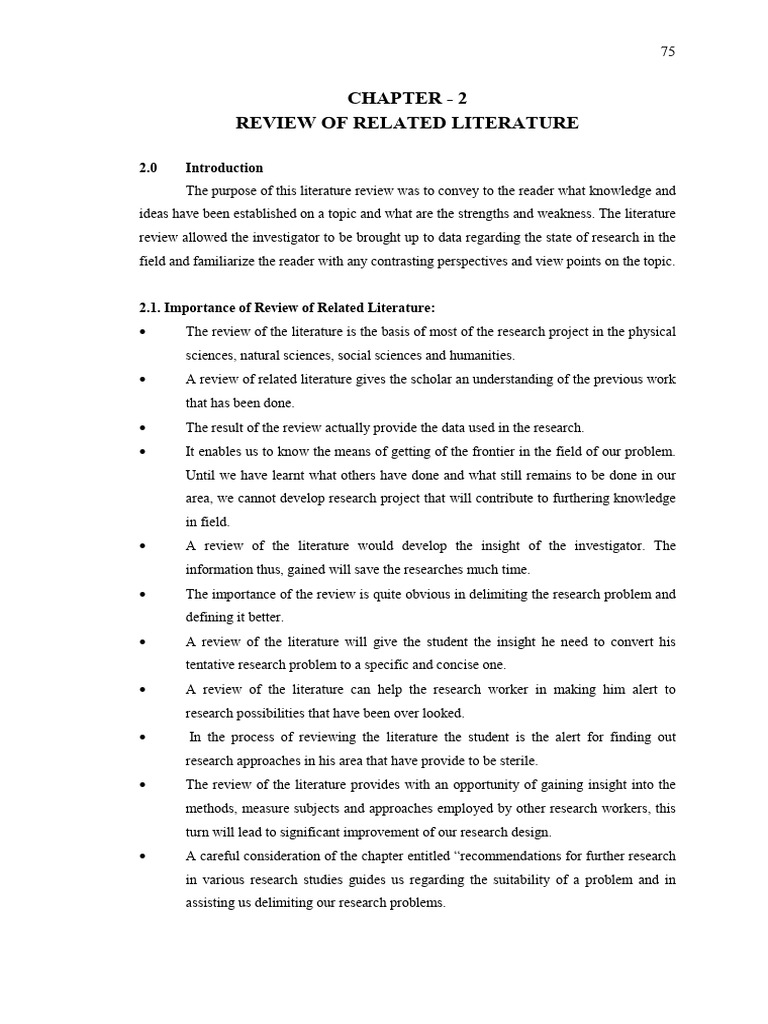 10 - Chapter-2, Review of Related Literature | PDF | Visual Impairment ...