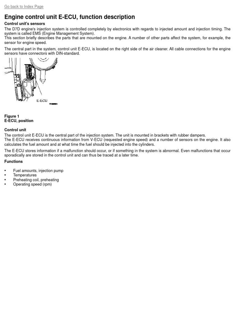 128 SID 240 (Engine Control Unit E-ECU, Function Description) - 1 | PDF