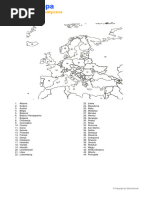 Mapa Polityczna Europy Ze Stolicami | PDF