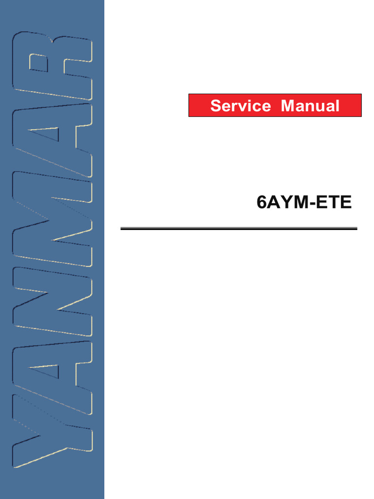 Yanmar 6AYM-ETE Service Manual | PDF | Internal Combustion Engine | Piston
