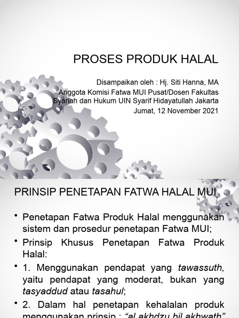 Proses Produk Halal | PDF