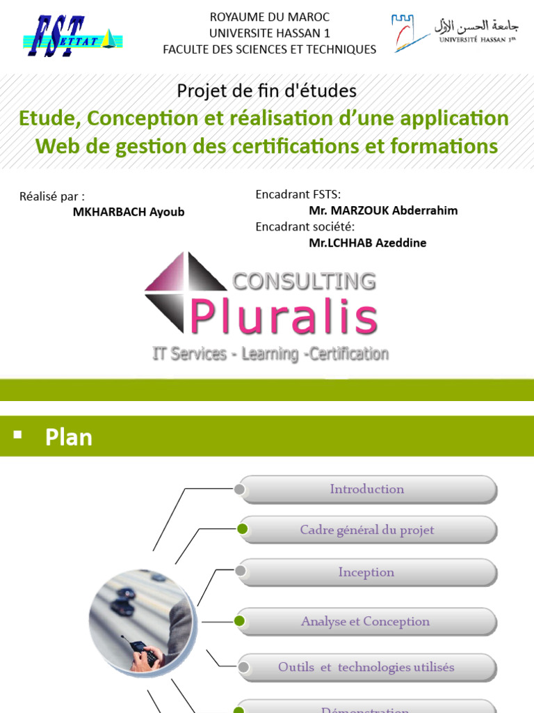 Presentation Pfe Etude Conception Et Realisation Dune Application | PDF