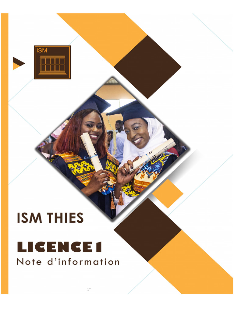 Note Dinformation Ism Thies Licence 2023 2024 | PDF