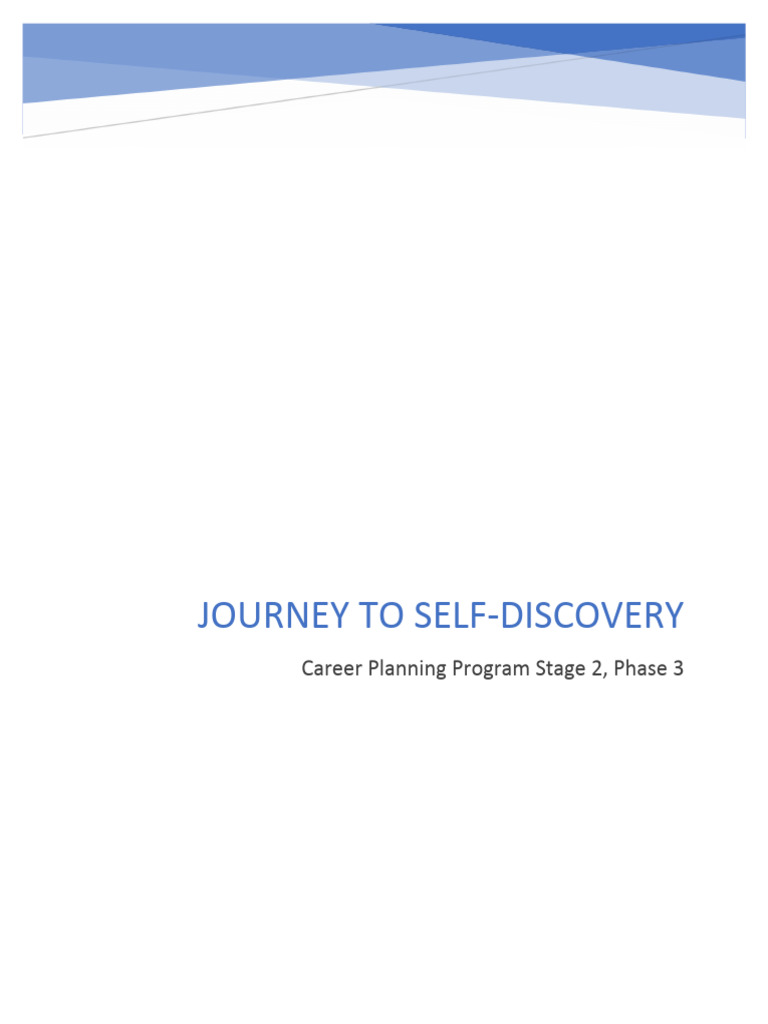 FT-SDW-157-00 Stage 2 Phase 3 Journey To Self-Discovery | PDF