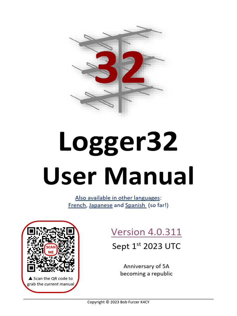 Logger32 v4 User Manual | PDF | Keyboard Shortcut | Port (Computer ...