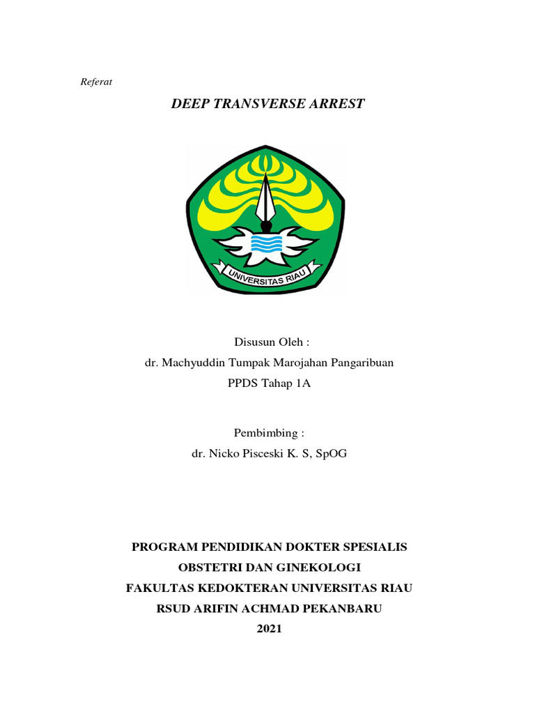 Referat-Deep Transverse Arrest | PDF