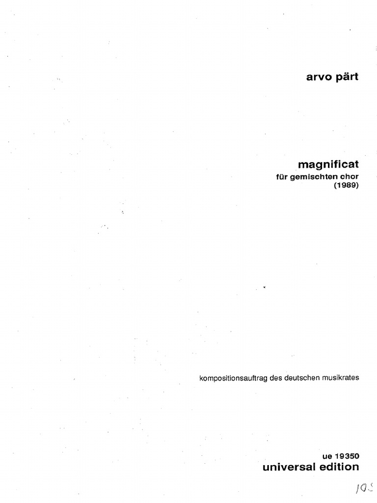 Arvo-Part-Magnificat SSATB | PDF