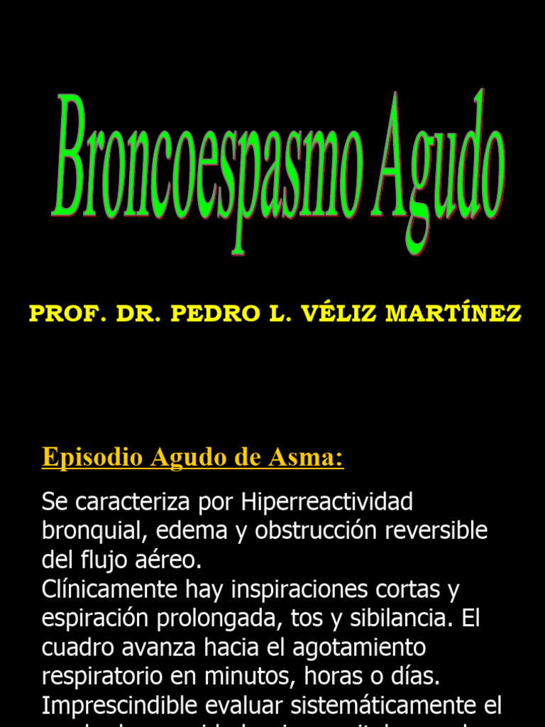 Broncoespasmo | PDF | Asma | Medicina CLINICA