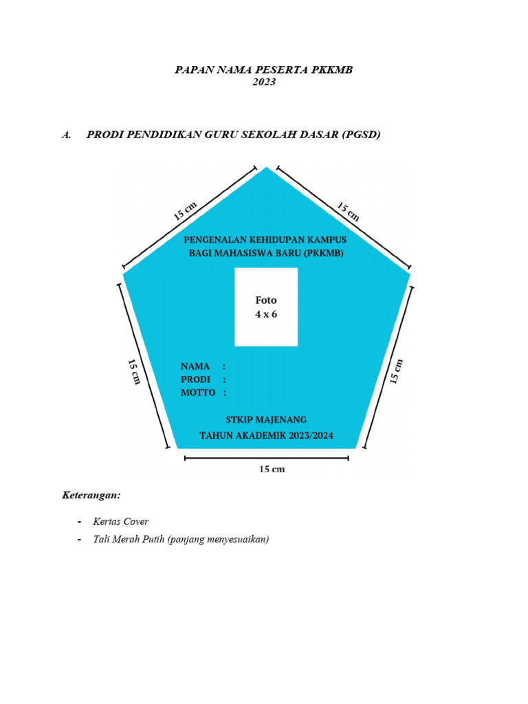 Papan Nama Peserta PKKMB 2023-1-1 | PDF