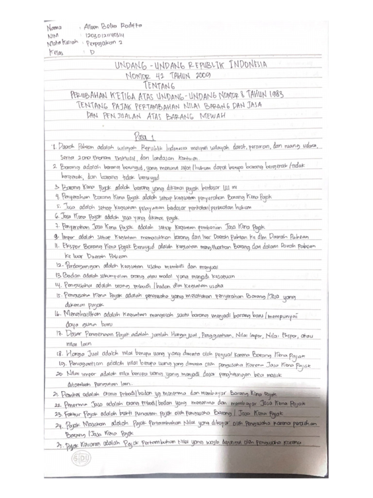 Aileen Belva - 12030121140314 - Tugas 3 Pajak D | PDF