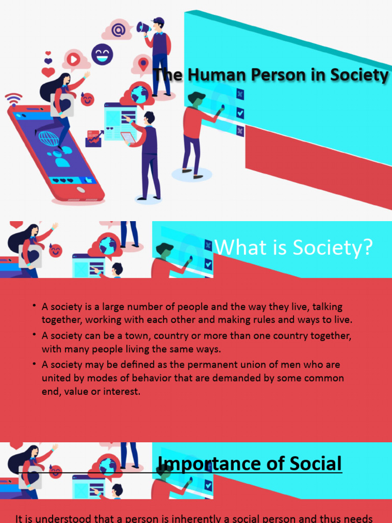 The Human Person in Society | Download Free PDF | Society