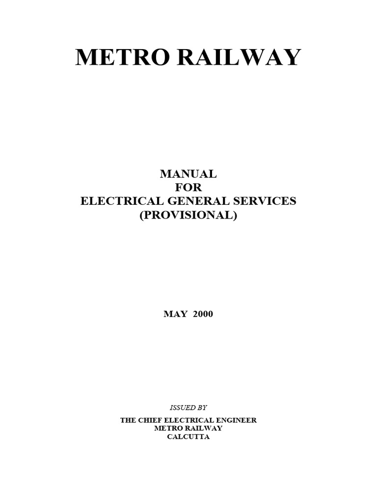 Metro Railway Electrical Guide | PDF | Rapid Transit | Rail Transport