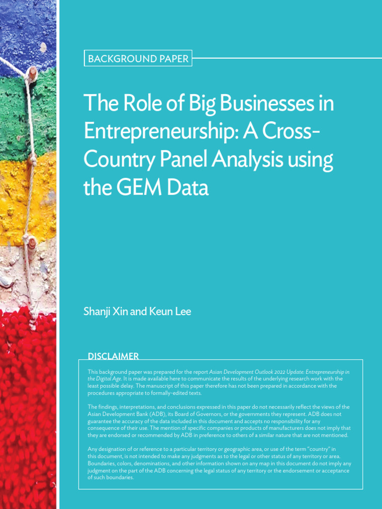 Adou2022bp Role Big Businesses Entrepreneurship | PDF