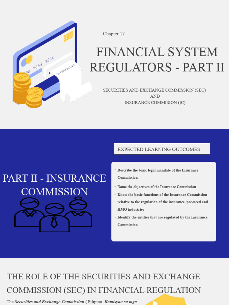 SEC and Insurance Commission Overview | PDF | Insurance | Securities ...