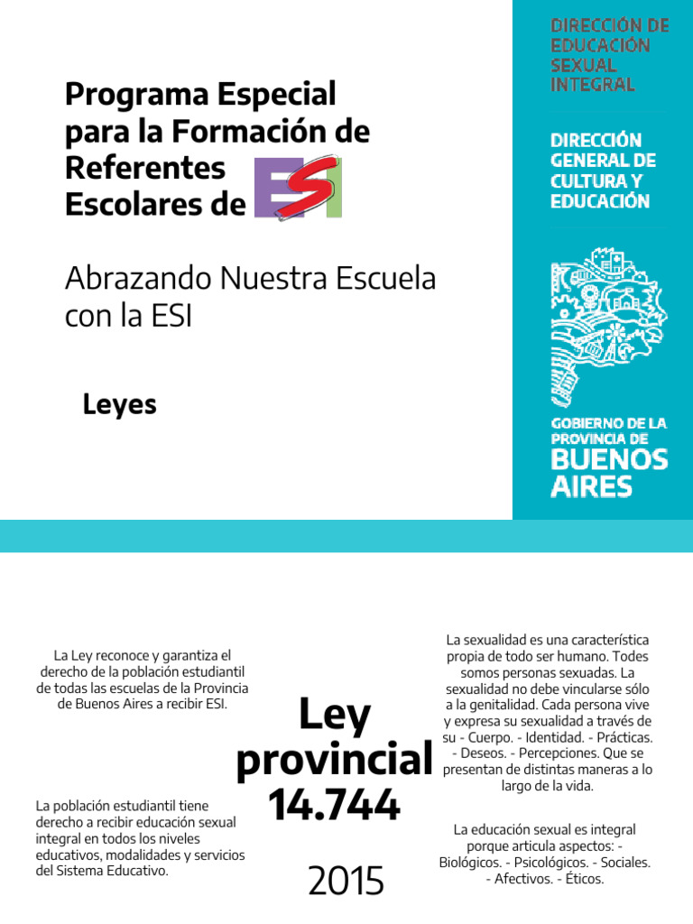 ESI - Ley Provincial | PDF | La sexualidad humana | Educación sexual