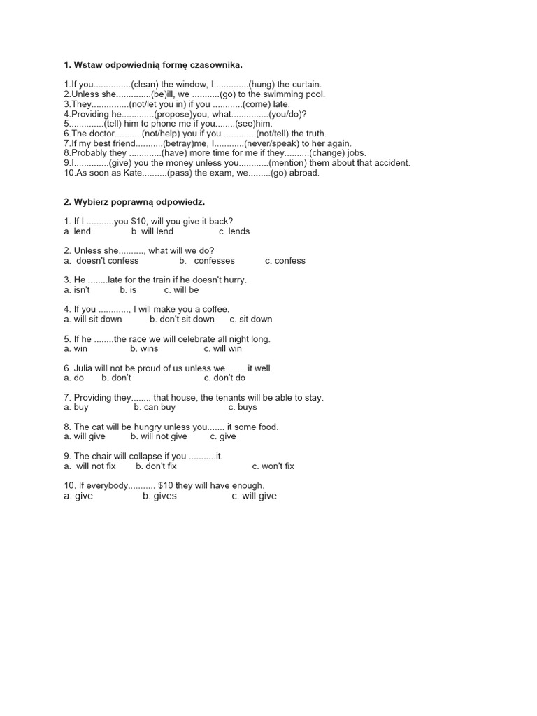 1 Tryb Warunkowy | PDF