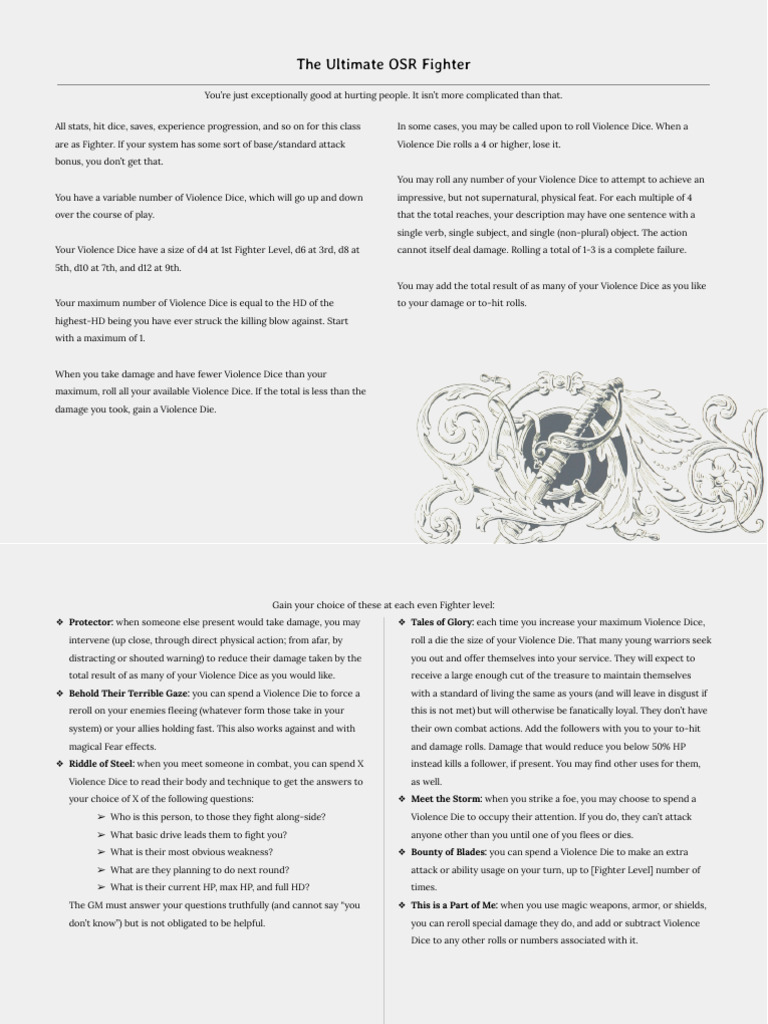 The Ultimate OSR Fighter | PDF | Role Playing Games | Gaming